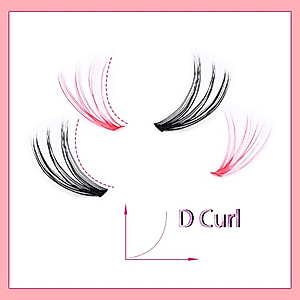 Individual Lashes DIY Eyelash Extension,160 Pcs Cluster Lashes zanlufly Mix colored lash Extension,8-16MM Mix Soft Lightweight Cluster Lashes for Home use