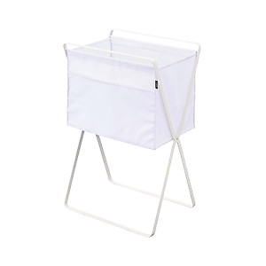 Yamazaki Home Tower Space Saving Storage Hamper, 27.6" - Steel - 9.8 Gallons, 35 Liters