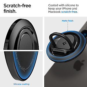 Spigen O-Mag Ring (MagFit) Camera Webcam Mount for MacBook, Magnetic Phone Holder Grip Designed for MagSafe (MacBook Pro, Air, iPhone 14 Pro Max, 14 Pro, 14 Plus, 14, 13 and 12 Series) - Black