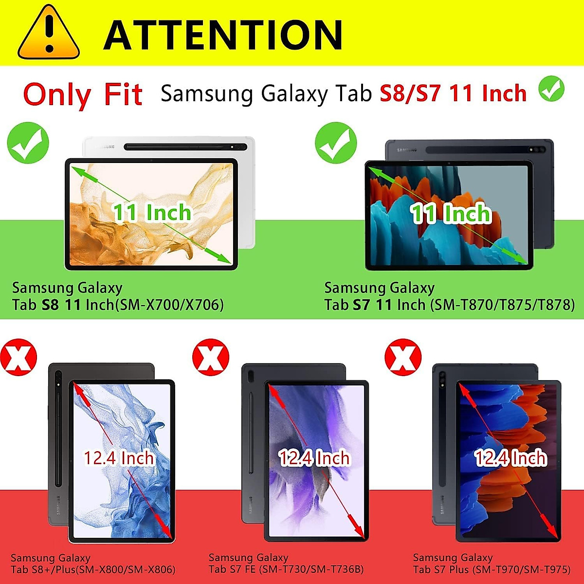Case for Samsung Galaxy Tab S8 2022/Tab S7 2020 11 Inch (Model SM-X700/X706/T870/T875/T878), Smart Stand Back Cover Auto Wake/Sleep for Galaxy Tab S8 / S7，Inspirational Quotes Black Girl Queen