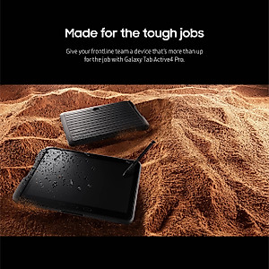 SAMSUNG Galaxy TabActive4 Pro 10.1” 64GB Wi-Fi Android Work Tablet, LTE Unlocked, 4GB RAM, Rugged Design, Sensitive Touchscreen, Long-Battery Life-for Workers, SM-T630NZKAN20, Black