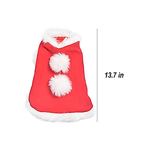 Christmas Dog Costume, Dog Christmas Snowflakes Cape Costume with Christmas Bells Winter Pet Cape New Year Dog Cloak Clothes Thick Funny Pet Costume Accessory for Christmas Decoration