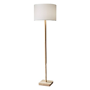 Adesso Home 4093-12 Transitional One Light Floor Lamp from Ellis Collection in Bronze/Dark Finish, Natural