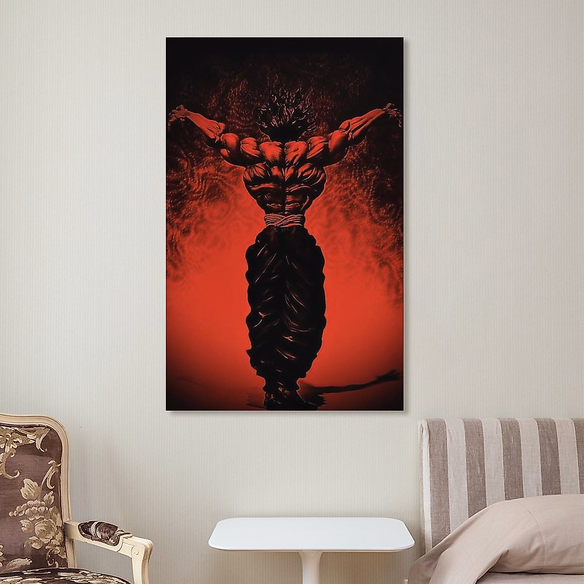 Baki The Grappler Anime Posters TV Animation Hanma Yujiro Cool Art Posters Canvas Wall Art Prints for Wall Decor Room Decor Bedroom Decor Gifts Posters 08x12inch(20x30cm) Unframe-style