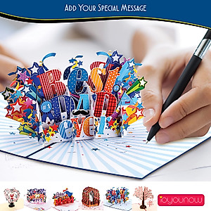 ioyounow Paper Pop Up Card for Super Dad- 5x7 Pop Up Greetings Card for Best Dads, Fathers Day Greetings Card | Happy Birthday Card for Fathers – Best Paper Greetings 3D Pop Up Card for Him