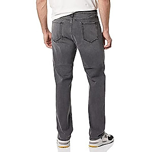 Amazon Essentials Men's Straight-Fit Jean, Washed Grey, 34W x 33L