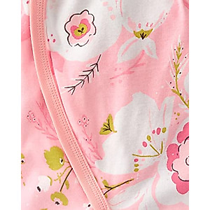 little planet by carter's unisex-baby Organic Cotton Wrap Sleep & Play, Pink Floral, 3 Months