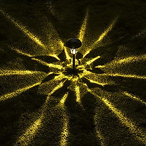 GIGALUMI Solar Pathway Lights 6 Pack, Solar Landscape Lights Warm White, Super Bright High Lumen Waterproof Metal Automatic Solar Yard Lights for Path, Garden, Lawn, Patio and Walkway