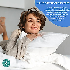 DreamField Linen Bamboo Full Body Pillow for Adults - Cooling Shredded Memory Foam Long Pillow for Sleeping, Removable and Washable Hypoallergenic Bamboo Pillow Cover with Zipper