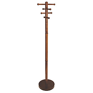 Advantus Wood Coat Tree, 68 Inches, Cherry (40808)