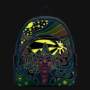 Loungefly Jimi Hendrix Psychedelic Landscape Zip Mini Backpack