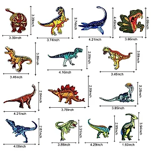 14Pcs Dinosaur Embroidered Patches Sew on Patches Dinosaur Iron on Patch Applique Patch Repair Embroidered Appliques for Clothes Sew/Iron on Jackets Backpacks Hat Dress Fabric for DIY Accessories
