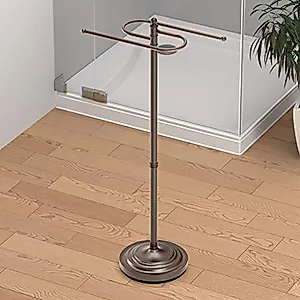 Gatco 1508 Floor Standing S Style Towel Holder, Bronze