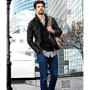 Stührling Original Mens Skeleton Watch Dial Automatic Watch with Calfskin Leather Band and - Dual Time, AM/PM Sun Moon