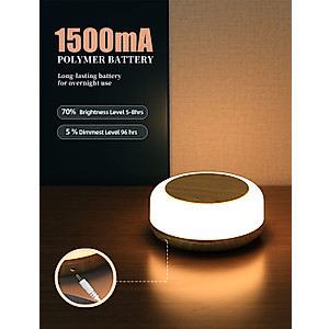 Nursery Night Light, Baby Night Light with Dimmable 3 Color Light LED Bedside Touch Lamp for Kids Breastfeeding Nightstand Light, USB Rechargeable Lamp for Kids Room