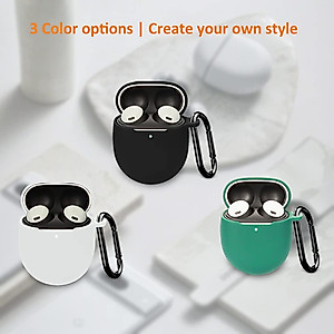 3 Pack | AutoSonic Case Designed for Google Pixel Buds Pro | Soft Silicone Material, Protective Pixel Earbuds Skin | Black, White and Green