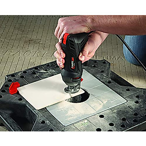 Rotozip SS355-10 5.5 Amp High Performance Spiral Saw Tool Kit with (3) Collects and (2) Bits, Compact & Lightweight - Ideal for Plunge Cuts, Freehand Cuts, and Cut-Outs