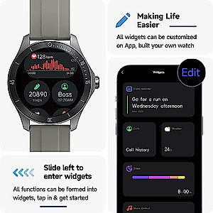 TOOBUR Smart Watch for Men Alexa Built-in, 44mm Fitness Tracker with Answer/Make Calls, IP68 Waterproof/Heart Rate/Sleep Tracker/100 Sports, Fitness Watch Compatible Android iOS