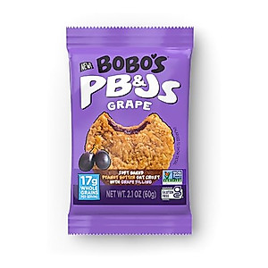 Bobo's Peanut Butter and Jelly Oat Snack Variety Pack, 10 Grape Flavored, 10 Strawberry Flavored, Healthy Everyday Snack