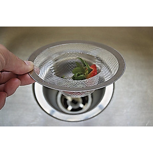 Mesh Sink Strainer, Prevents Sink Clogging From Food & Hair, Great for Stainless Steel Sinks, Set of 2