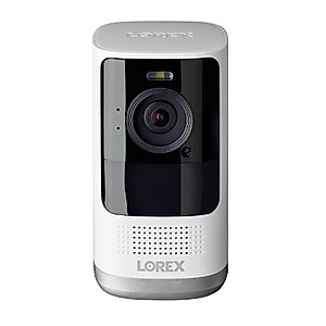 Lorex Home Hub, Two 2K Security Cameras Wireless Outdoor Indoor Battery-Powered with Range Extender, Motion Detection, and Color Night Vision, 32GB MicroSD