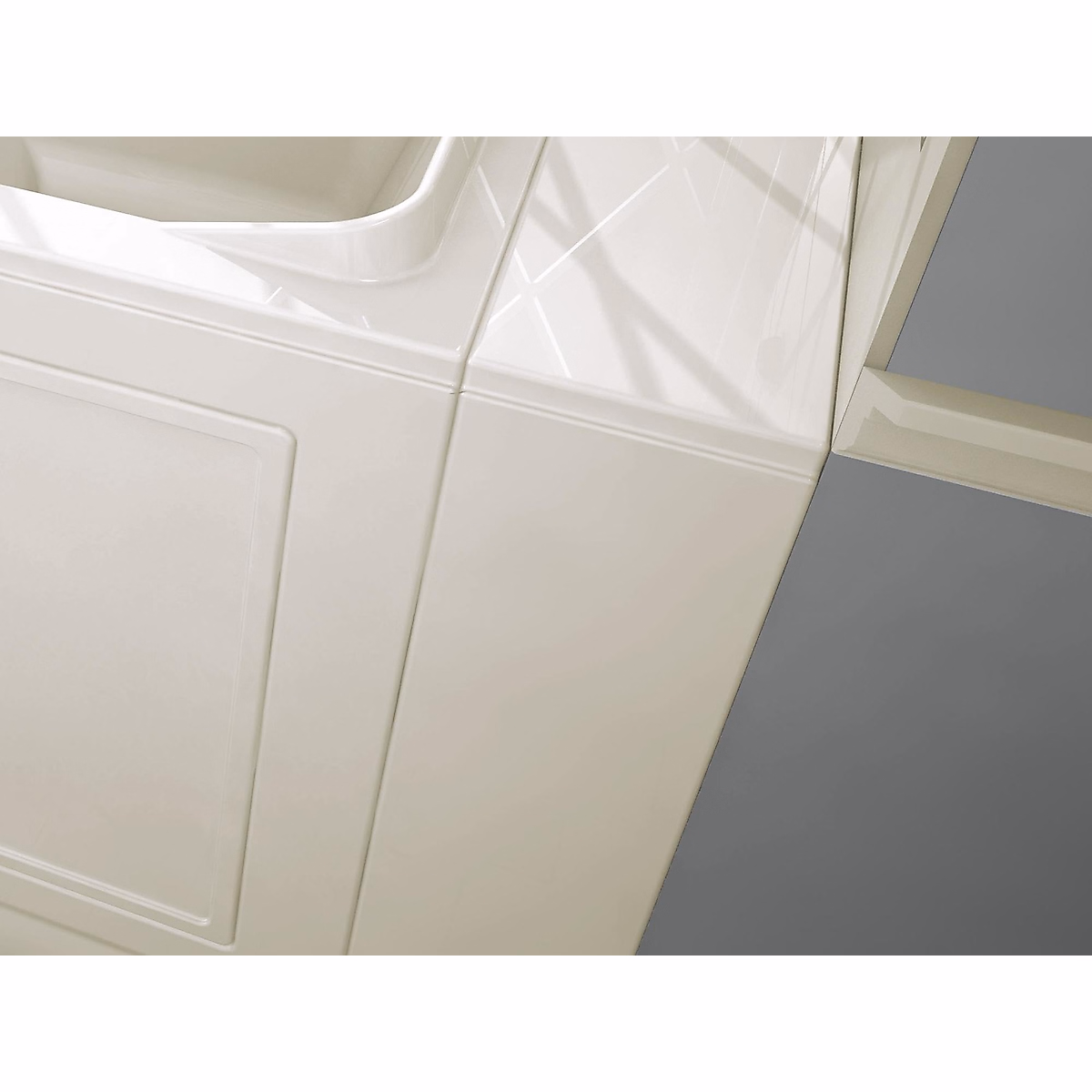 American Standard 2848.119.SRL Acrylic Soaking 28"x48" Right Side Door Walk-In Bathtub in Linen