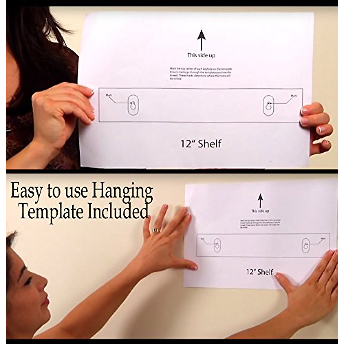 Melannco Floating Square Cube Shelves, for Bedroom, Living Room, Bathroom, Kitchen, Nursery, Set of 3, White, 3 Count