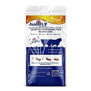 JustiFLY Champion USA Feedthrough Cattle Fly Control, Single | Non-Toxic Larvicide. Controls All Four Fly Species That Affect Cattle. Over 50 Million Head Treated