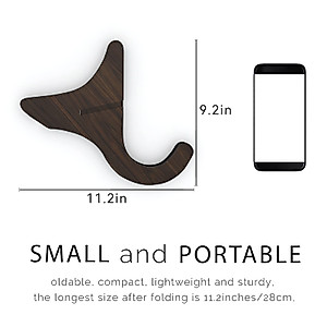 LALAOKS Wooden Ukulele Stand Violin Mandolin Folding Portable Stand