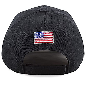 The Hat Depot Law Enforcement Police Officer 3D Embroidered Baseball Cap (Police-Black)