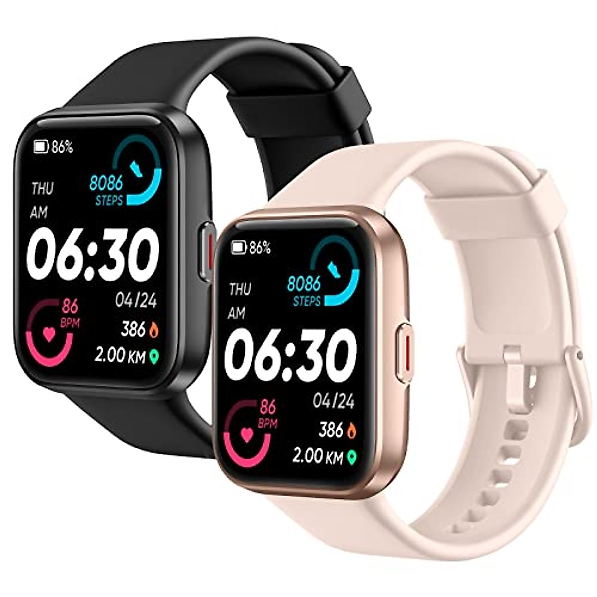 Smart Watch for Women Men(Answer/Make Call), Fitness Tracker with Heart Rate Blood Oxygen Sleep Monitor, 1.7" Touch Screen Smart Watch for Android iPhone iOS with Alexa Built-in, IP68 Waterproof