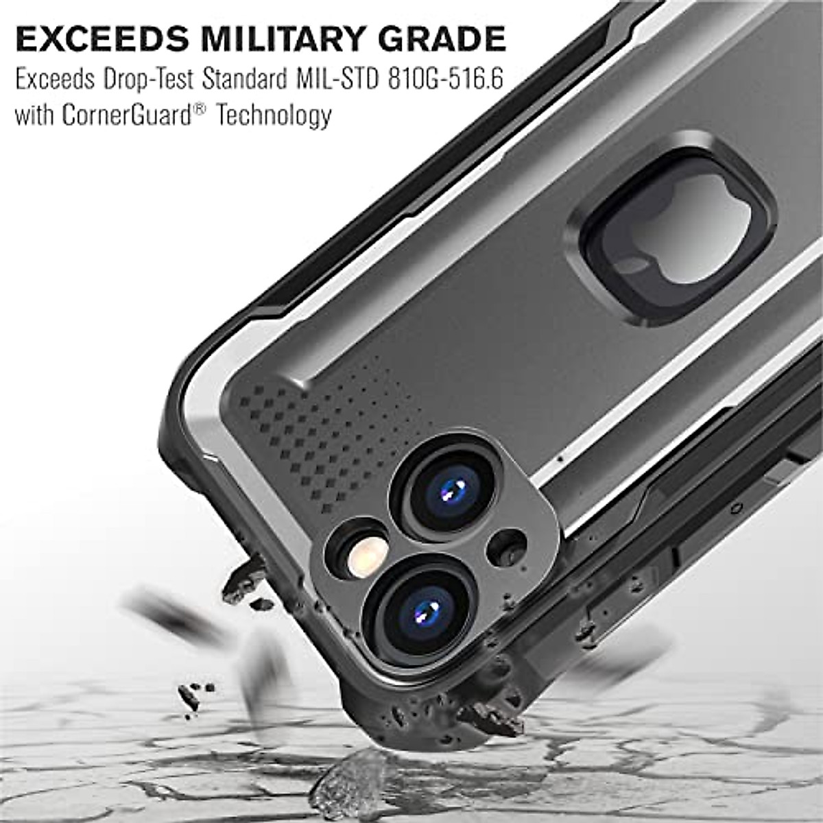 Vena vArmor Rugged Case Compatible with Apple iPhone 14 (6.1"-inch), (MagSafe Compatible, Military Grade Drop Protection) Heavy Duty Holster Belt Clip Cover with Kickstand