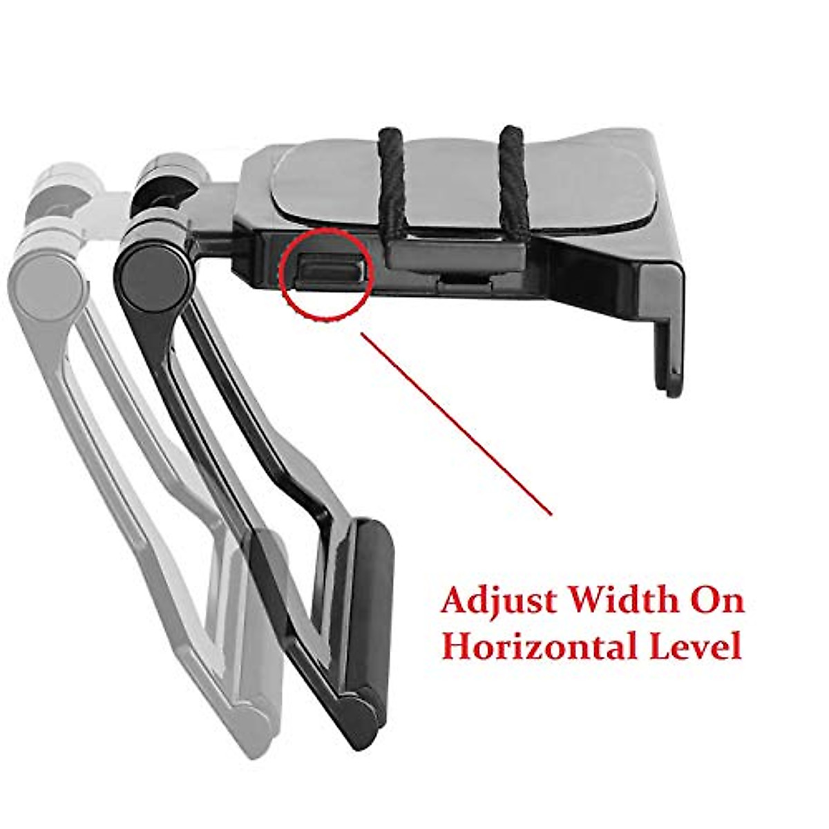 Mount Plus MP-APM-03-01 Top Shelf TV 5-inch Wide Flat Panel Adjustable Clip Mount Holder for Streaming Device, Media Boxes, Speakers and Apple TV (1 Pack 5 Inch)