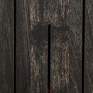 HOMCOM Industrial Sideboard Storage Cabinet, Serving Bar Buffet with Sliding Barn Door and 6-Bottle Wine Rack, Grey