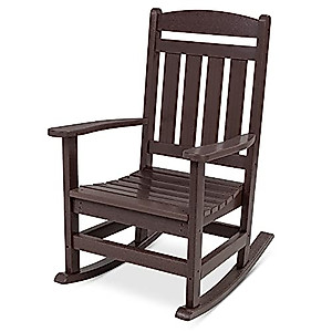 Best Choice Products All-Weather Rocking Chair, Indoor Outdoor HDPE Porch Rocker for Patio, Balcony, Backyard, Living Room w/ 300lb Weight Capacity, Contoured Seat - Brown