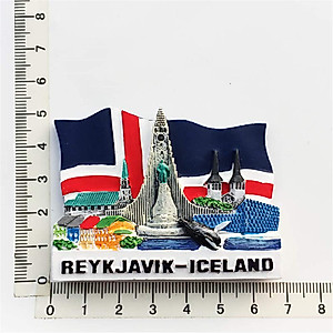 3D Reykjavik Iceland Fridge Magnet Souvenir Gift Magnetic Sticker Collection