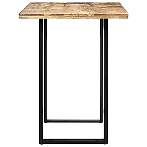 Tidyard Dining Table 47.2 x 23.6 x 29.9 Inch Solid Mango Wood Wooden Dinner Table for Kitchen, Bistro, Home Furniture