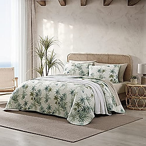 Tommy Bahama - Serenity Palm Collection - Quilt - 100% Cotton, Soft & Breathable for All Seasons, Pre-Washed for Added Comfort, Twin, Blue