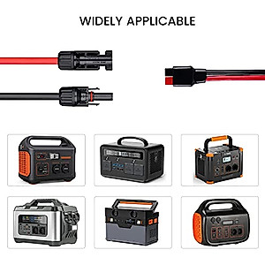 12AWG Solar Panel Cable Connector Anderson Adapter MC4 Extension Cable, Compatible with Jackery Explorer 1000, Goal Zero Yeti, RV, Portable Solar Generator Power Station