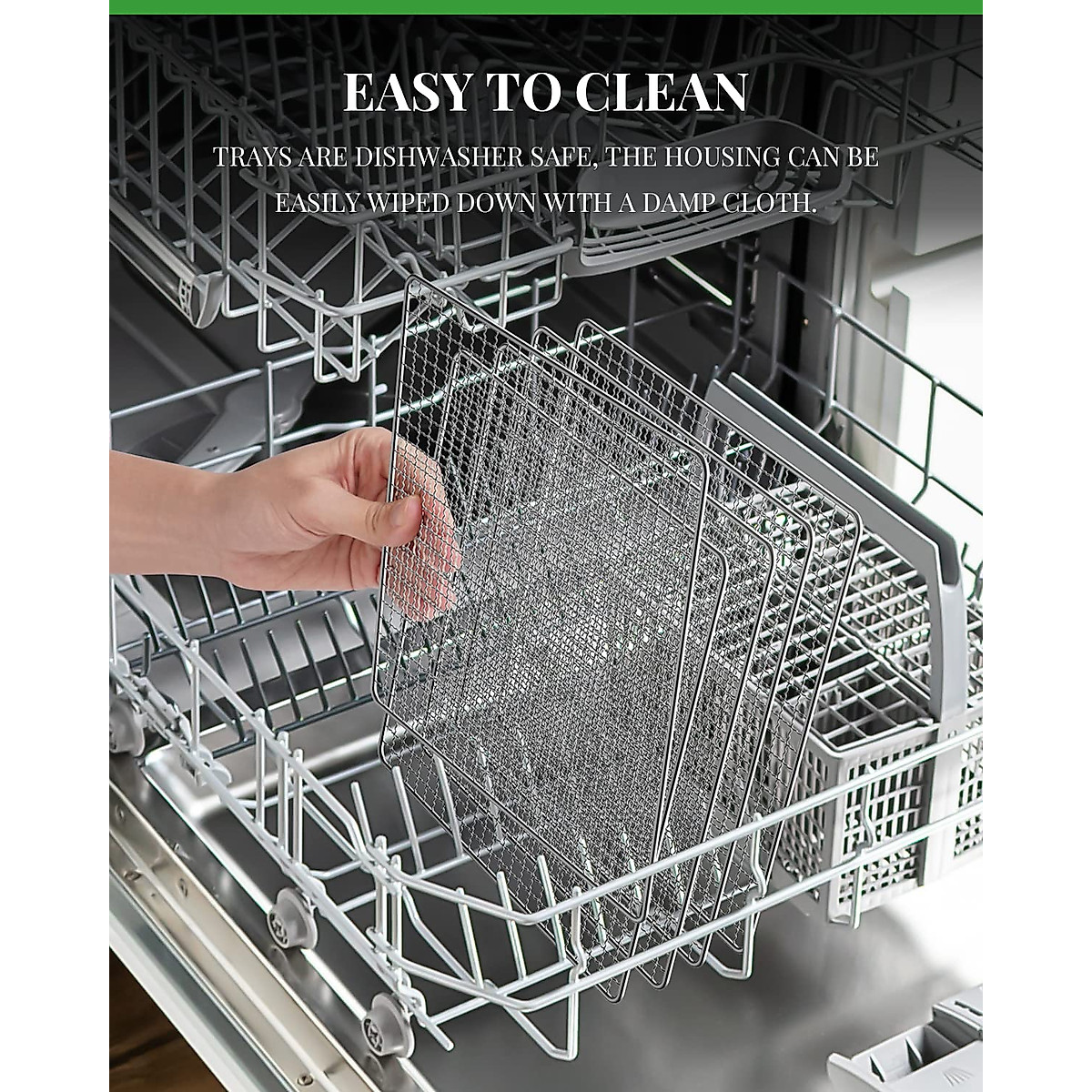 Stainless Steel GDOR Food Dehydrator with 8 Trays, Digital Adjustable Timer & Tempe Control Food Dryer Machine for Jerky, Vegetable, Fruit, Meat, Dog Treat, Herb, and Yogurt, Include More Accessories