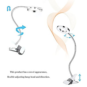 Duevin Clip Lamp USB Circle Makeup Lamp LED Portable Desk Light LED Tattoo Lamp Portable Tattoo Reading Light for Eyebrow Eyelash Extension Watch Repair Energy Saving Bright Reading Light