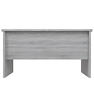 QJBSAVVA Coffee Table Gray Sonoma 31.5"x19.7"x16.7" Engineered Wood,Living Room Furniture Side Tables Narrow Bedside Tables Suitable for Meeting Rooms, Reception Rooms, Offices