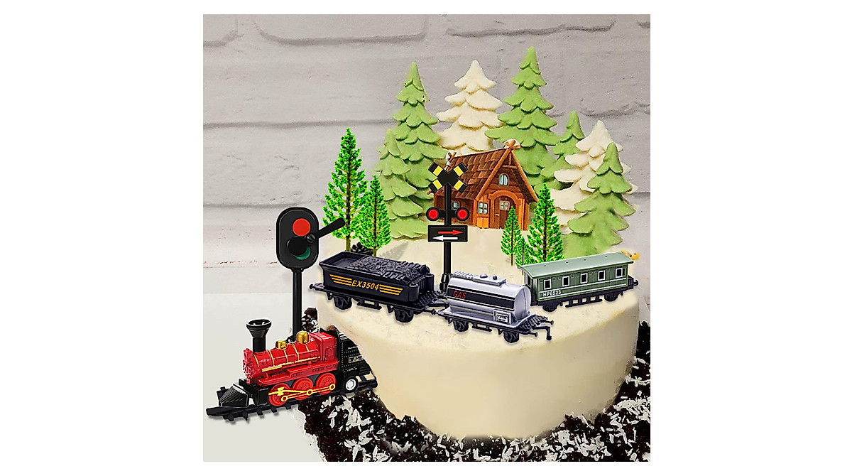 MEMOVAN Train Cake Toppers for Kids' Birthday Party