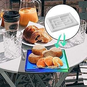 Large Resin Molds Silicone, Large Tray Molds for Resin Casting Cool Rolling Tray Epoxy Silicone Molds Easy to Release,Rectangle Resin Casting Molds with Edges