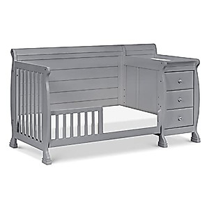 DaVinci Kalani 4-in-1 Convertibe Crib and Changer Combo in Gray