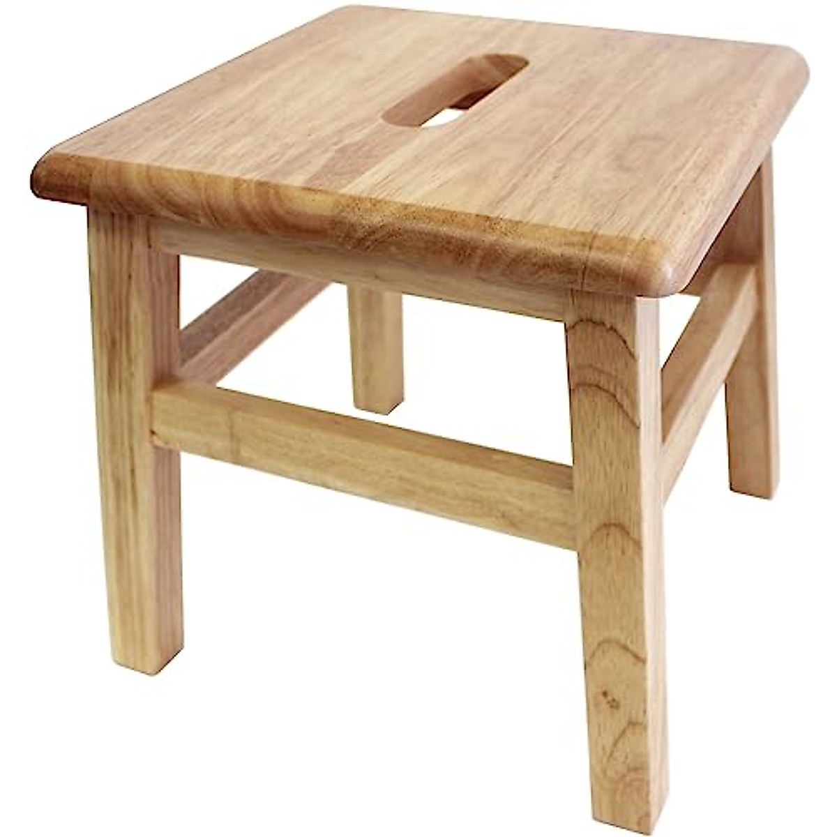 eHemco Solid Hardwood Step Stool for Adults and Kids, 12.25 Inches, Natural