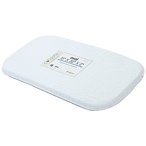 Colgate Mattress Cradle & Bassinet Mattress - GREENGUARD Gold Certified, Reversible Bassinet Pad with 2” Thickness, Wrapped in Waterproof Quilted Cover - 15” X 30” X 2”