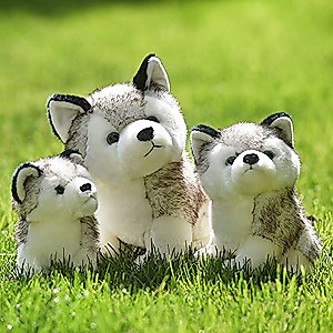 XIGUI 10" Plush Husky Dog Stuffed Animal Puppy Toys Gifts