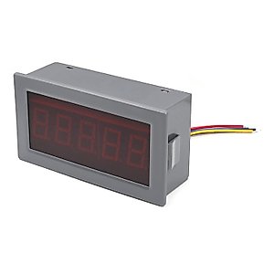Fielect Digital DC Voltmeter Panel DC 0-600V LED Digital Volt Voltmeter Panel DC Voltmeter, 4 1/2 Digit