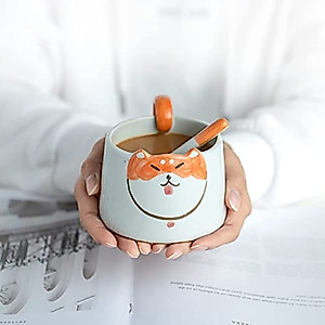 ENPAP Coffee Cup Tea Mug Smart Mug Personality Creative Mug Couple Cup Ceramic Coffee Cup Household Water Cup Suitable For School Living Room Office Milk Tea Cup (Color : A)